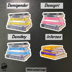 LGBTQ+ Pride Book Stack Stickers - Glossy Waterproof Vinyl Sticker ...