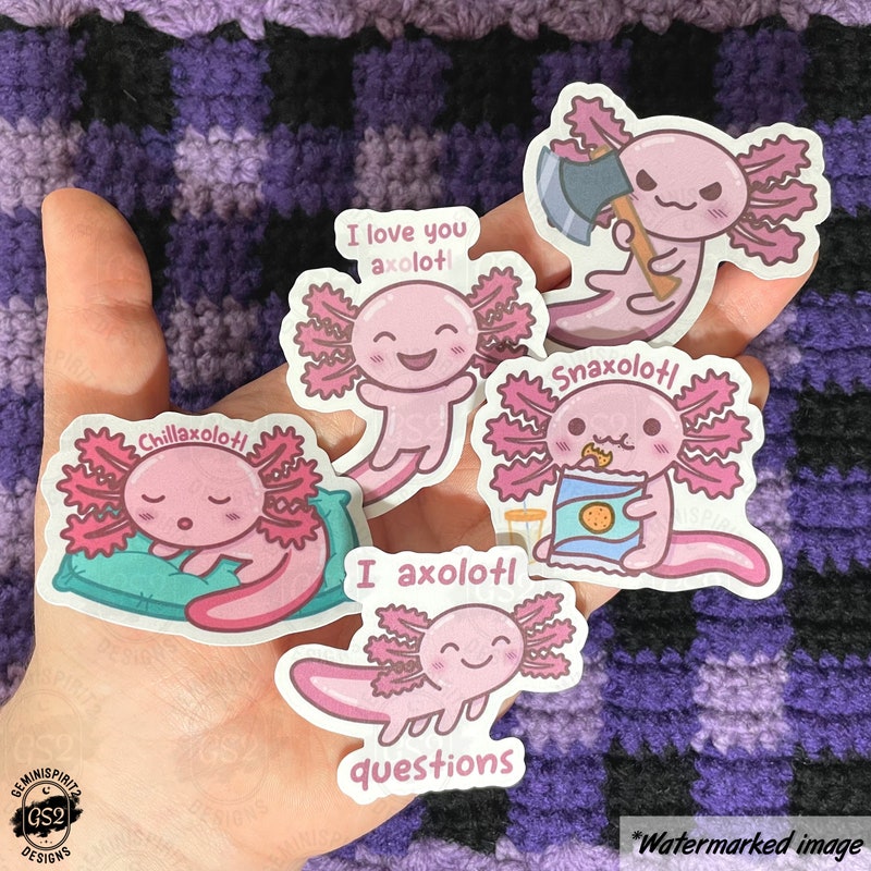 Axolotl Sticker - Etsy