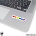 Sparkle Rainbow Hearts Sticker - Glossy Holographic Waterproof Vinyl ...
