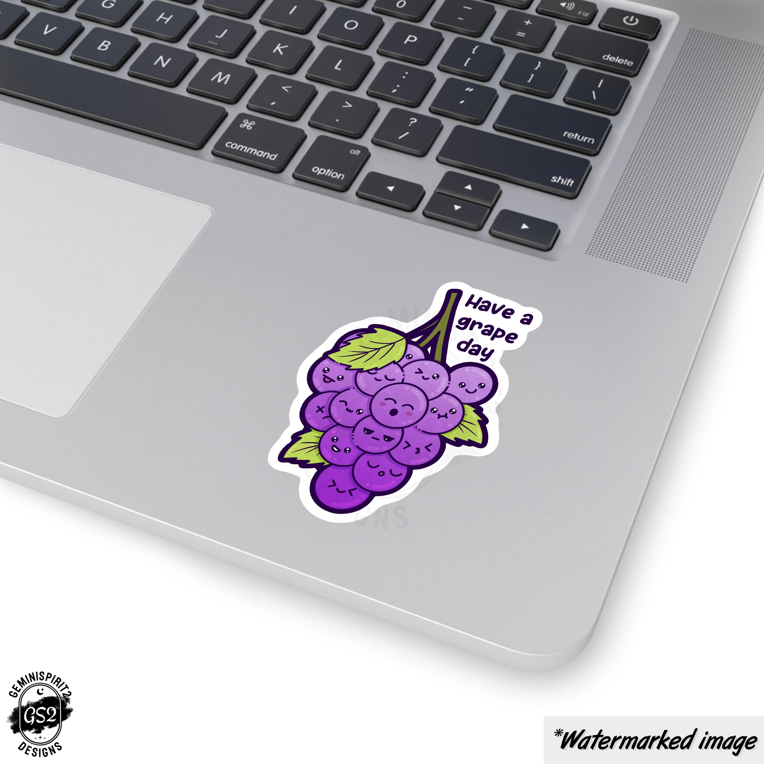 Have a Grape Day Sticker - Glossy and Sparkle Holographic Waterproof ...