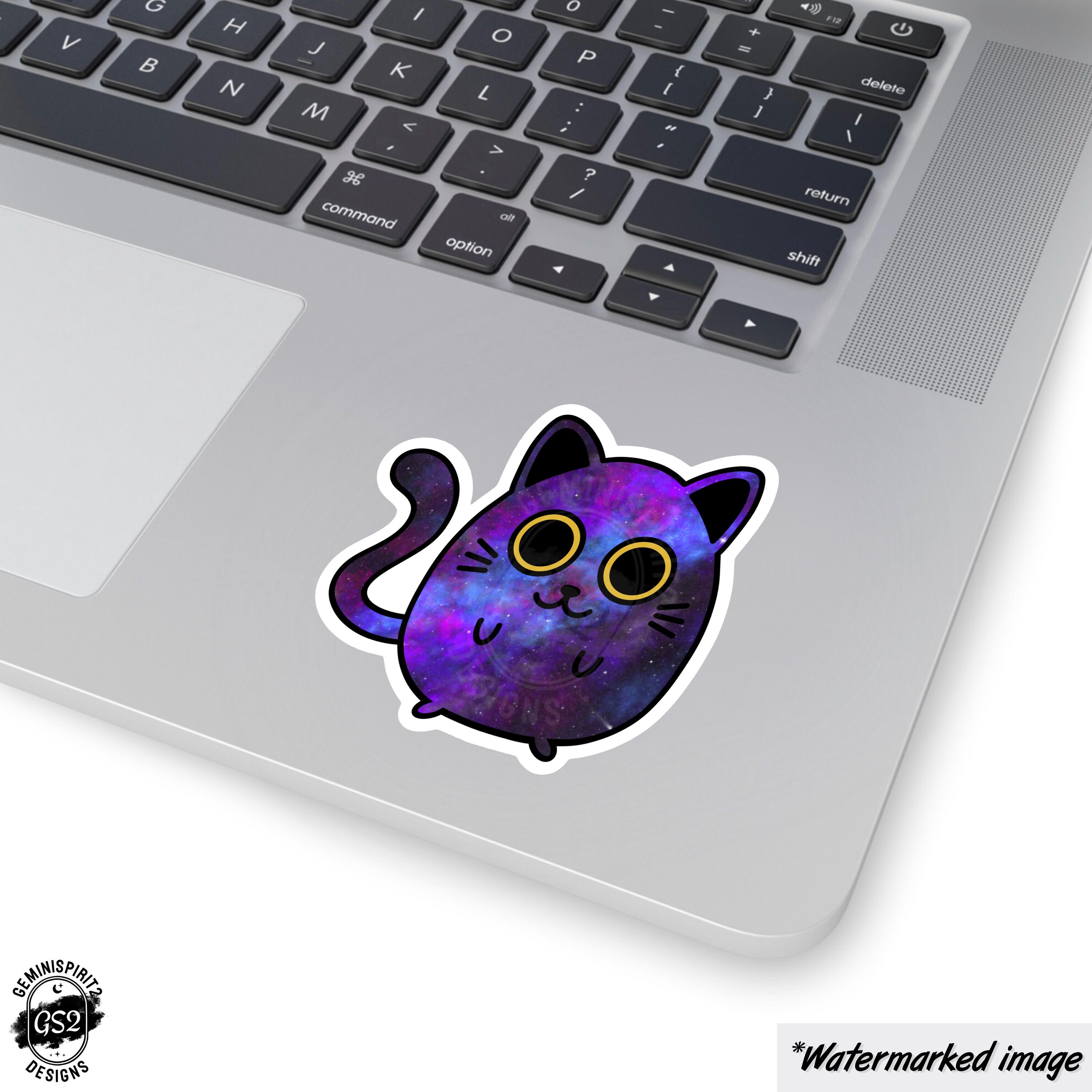 Space Cat Sticker Matte or Glossy Water Resistant Vinyl Sticker, Galaxy ...