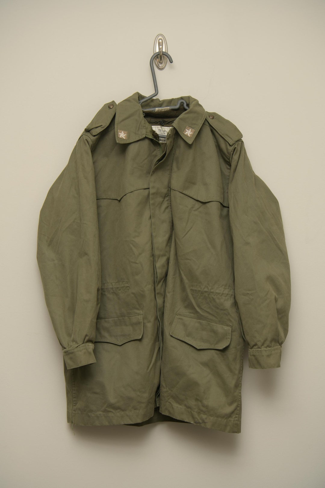 Vintage '80s Italian Army Parka Winter Jacket With Liner Size Large ...