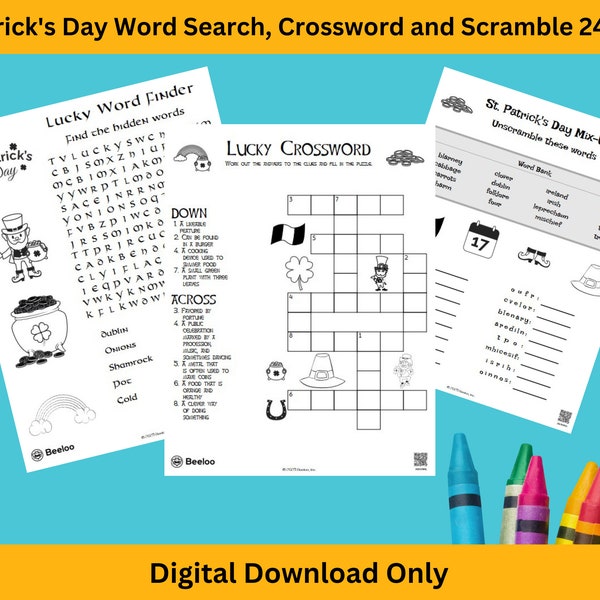 St Patricks Day Word Scramble - Etsy