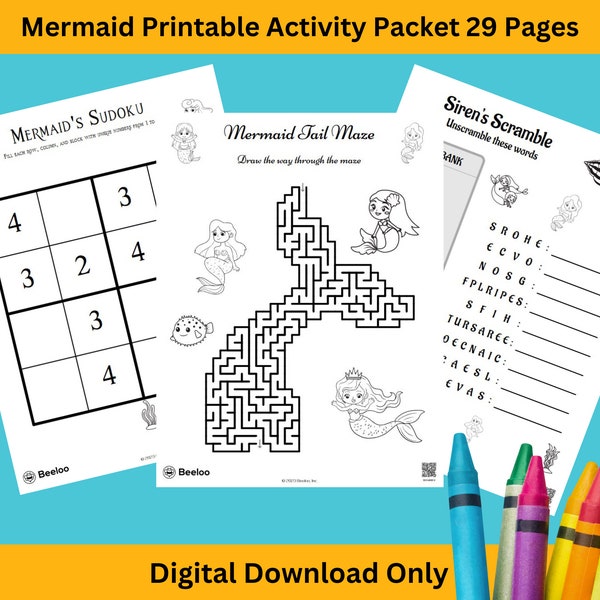 Mermaid Printable - Etsy