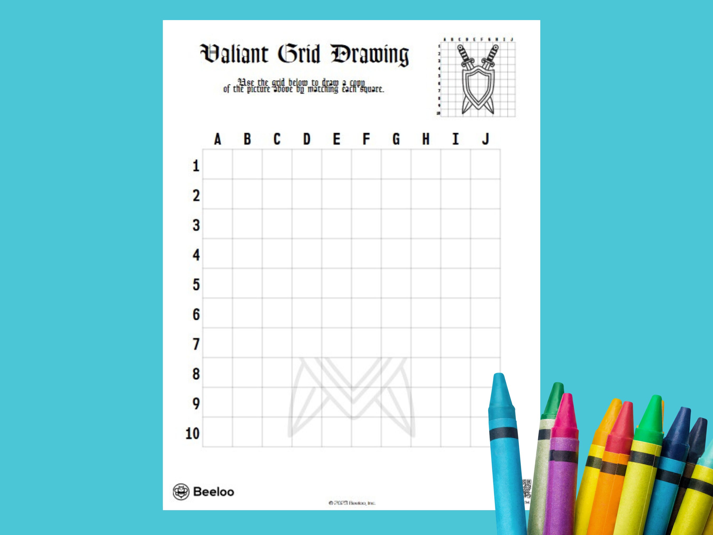 Grid Drawing Printable Activity Pack for Kids Ages 7-9 - Etsy
