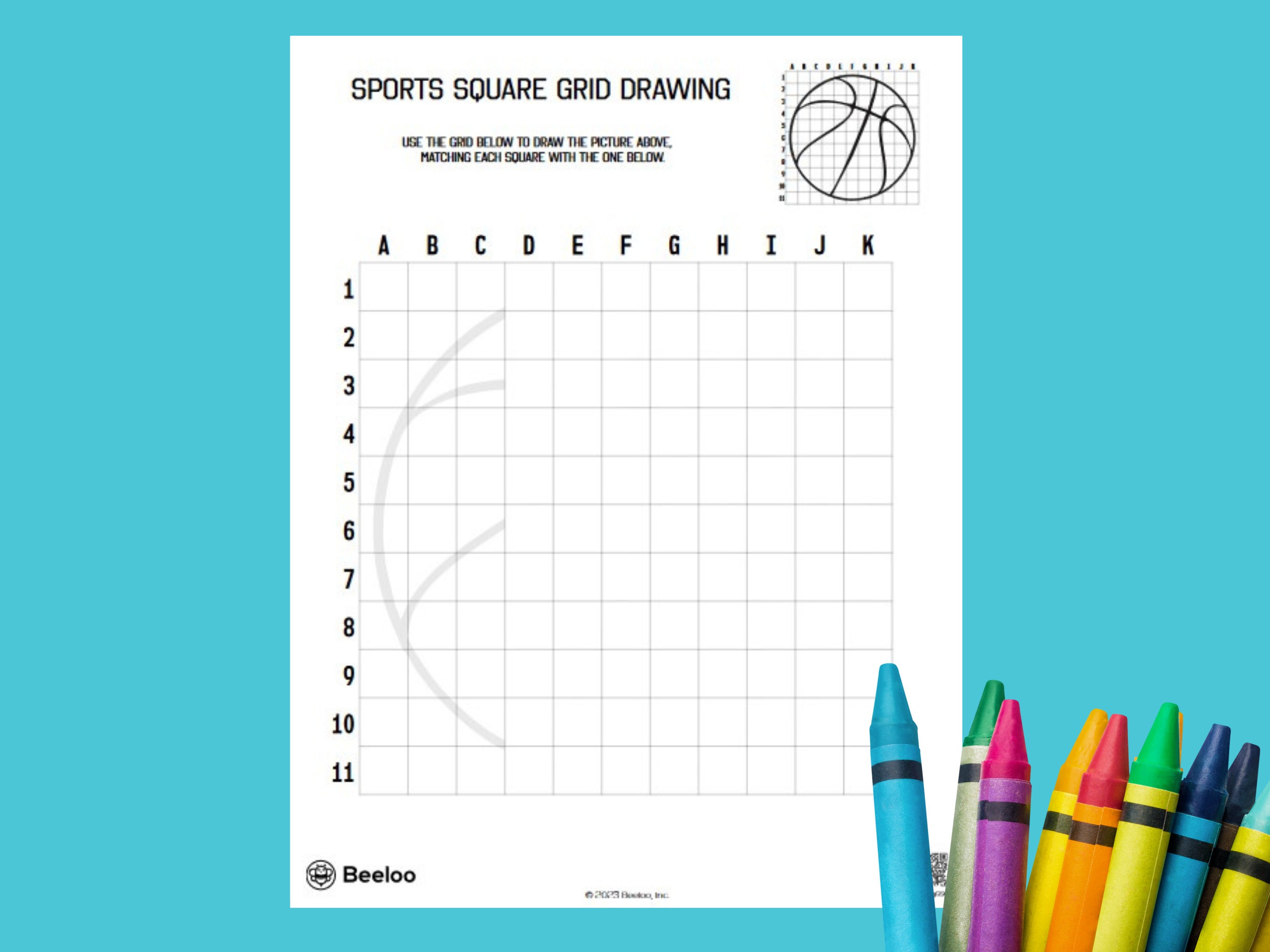 Grid Drawing Printable Activity Pack for Kids Ages 7-9 - Etsy