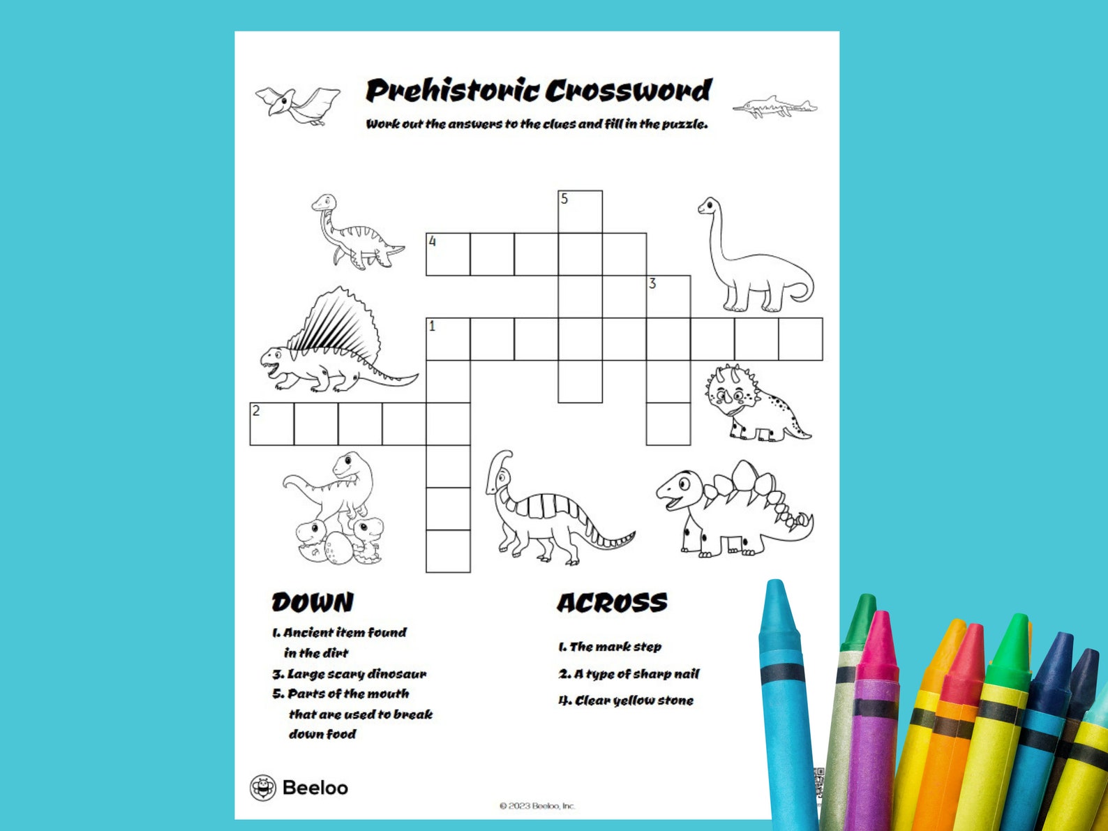 Dinosaur Printable Activity Packet for Kids Ages 5-8 - Etsy