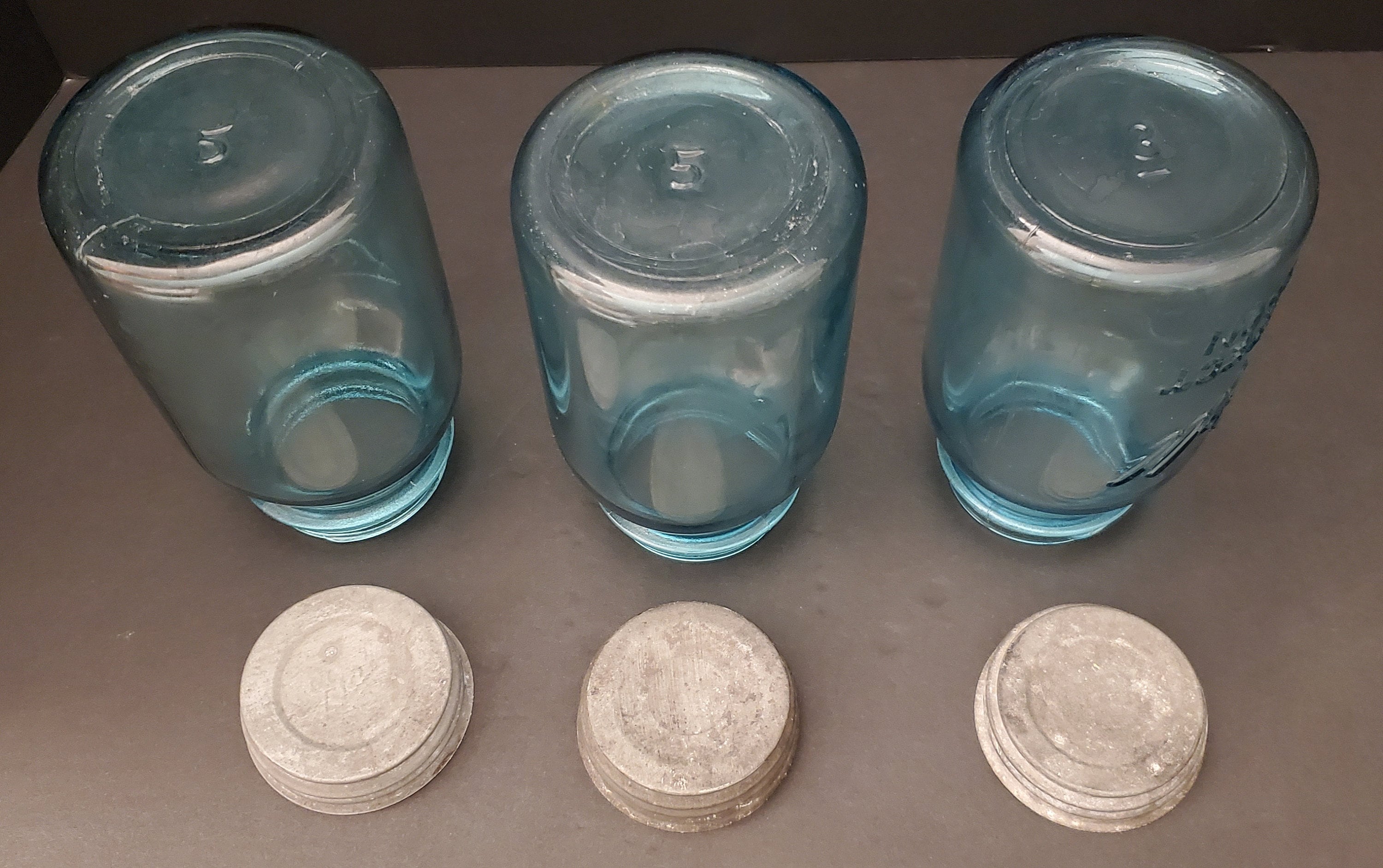 1923-1933 Ball Quart Canning Jars. Set of 3. Perfect Mason Jars With ...