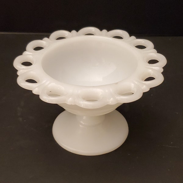 Milk Glass Compote - Etsy