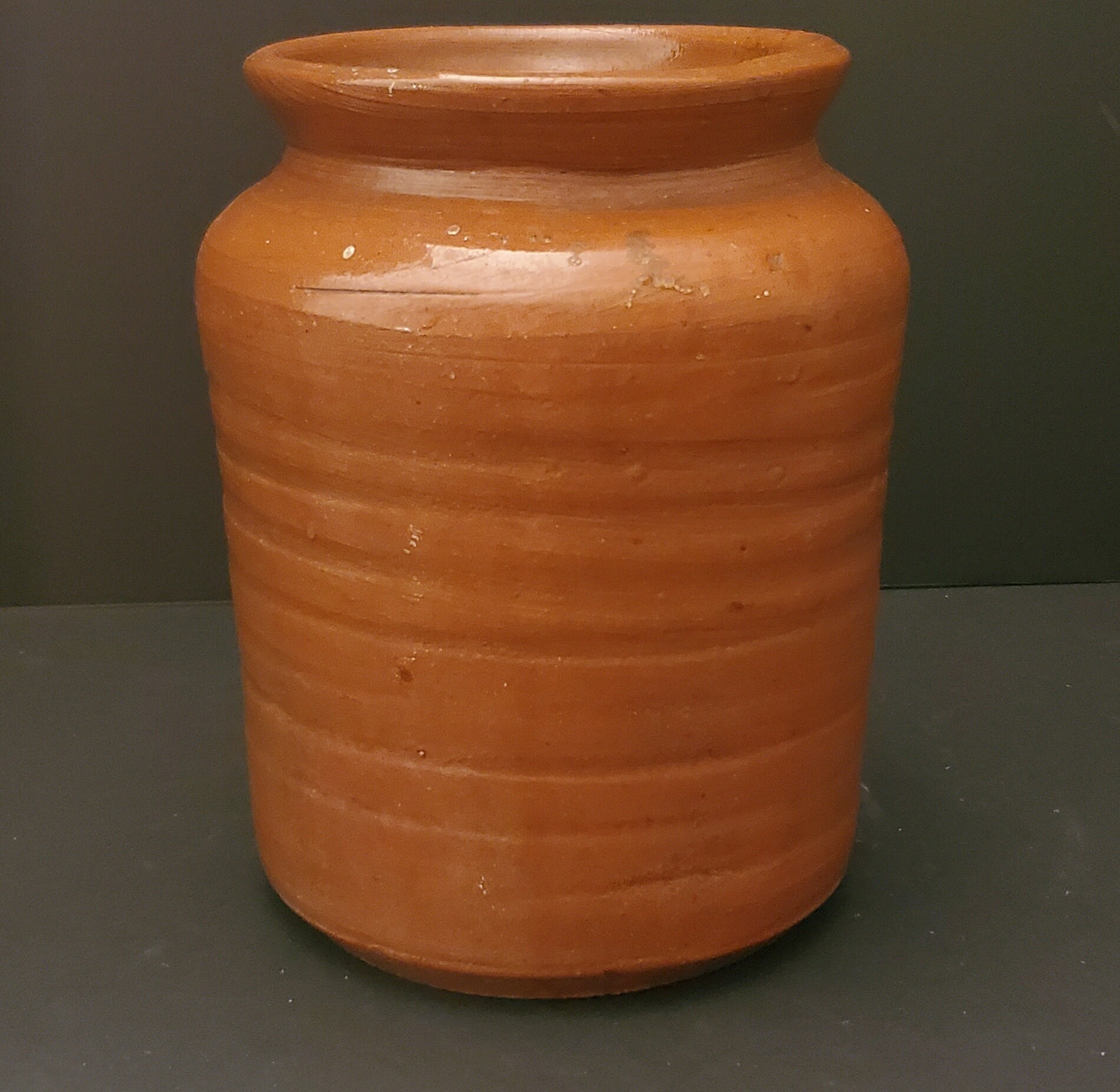 Vintage Glazed Redware Jar/vase. Antique Glazed Pottery. Stoneware. - Etsy