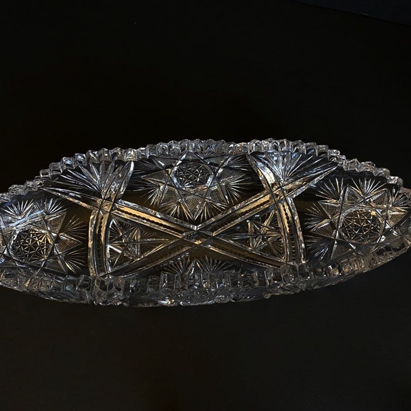 Cut Glass Tray - Etsy