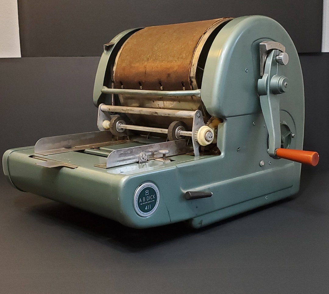 1970s A.B. Dick Mimeograph 411 Rotary Printing Press - Etsy