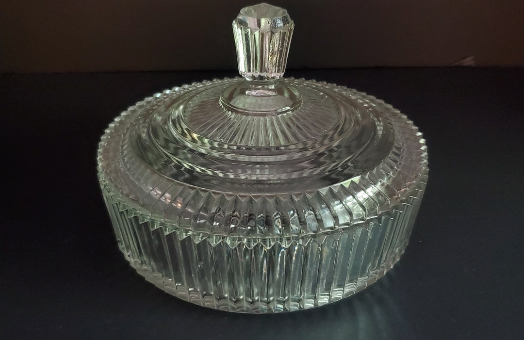 Anchor Hocking Pressed Glass Queen Mary Candy Dish - Etsy