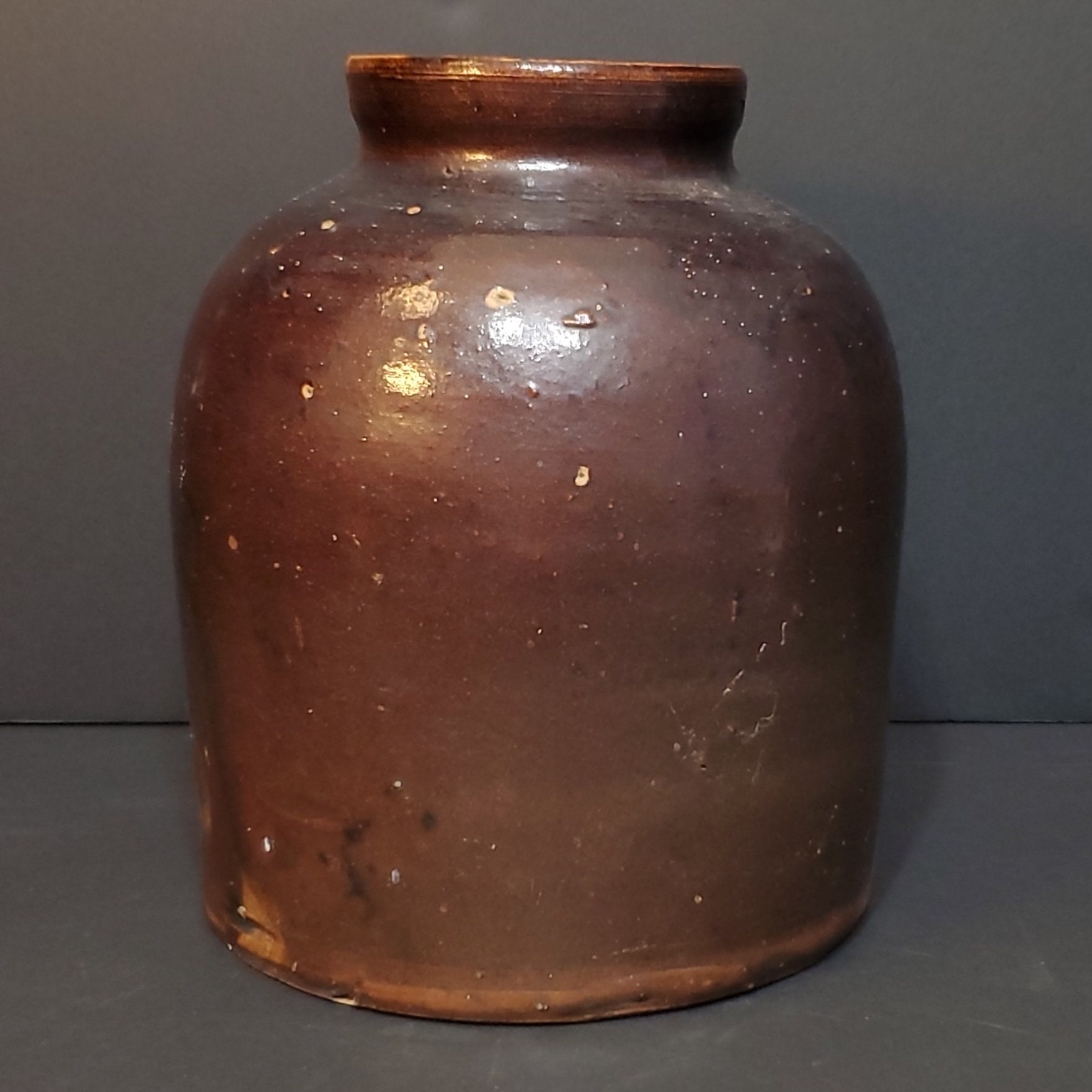 Vintage Albany Slip Stoneware Pot - Etsy