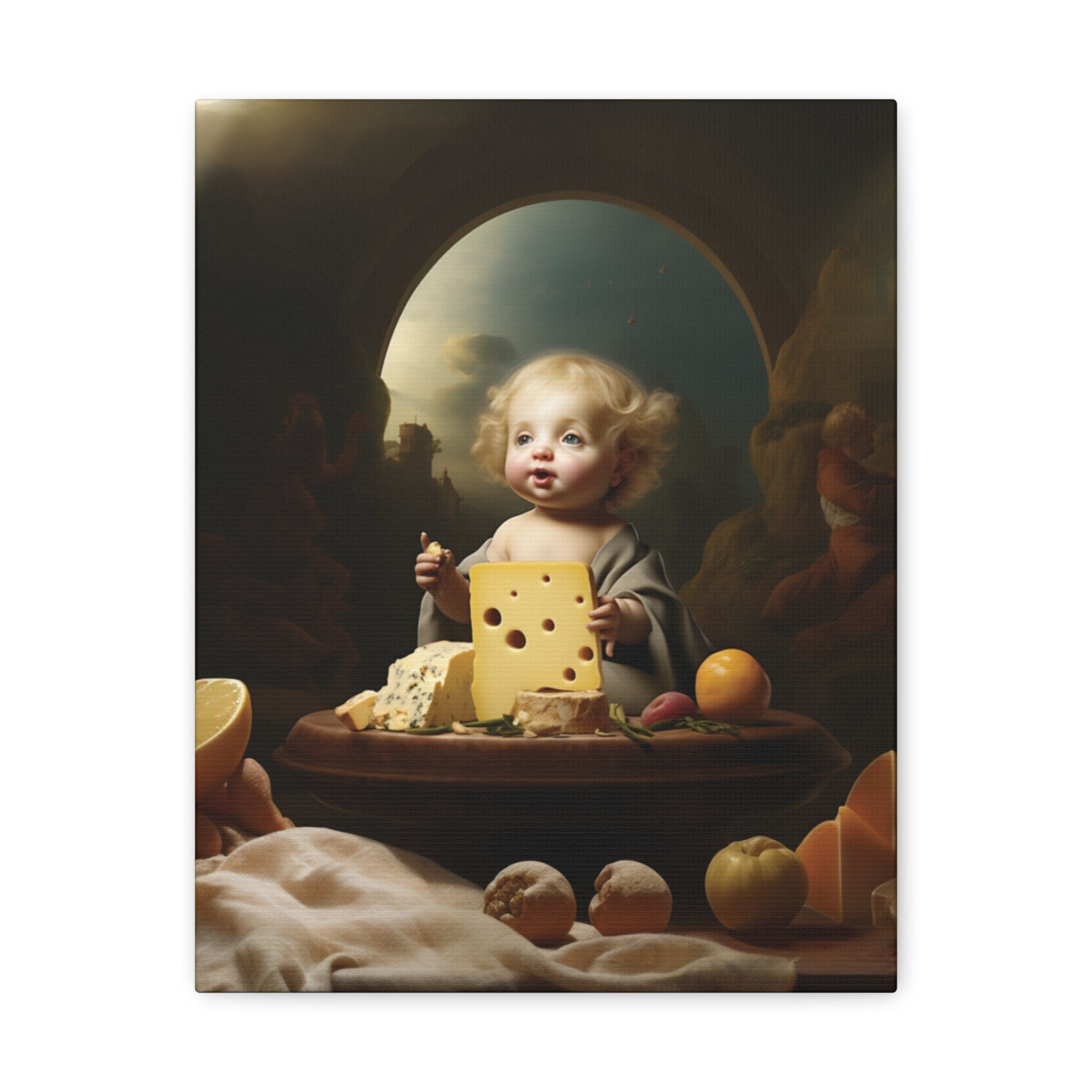 Holy Baby Jesus Cheesus: the Divine Cheeseboard Canvas Gallery Wraps - Etsy