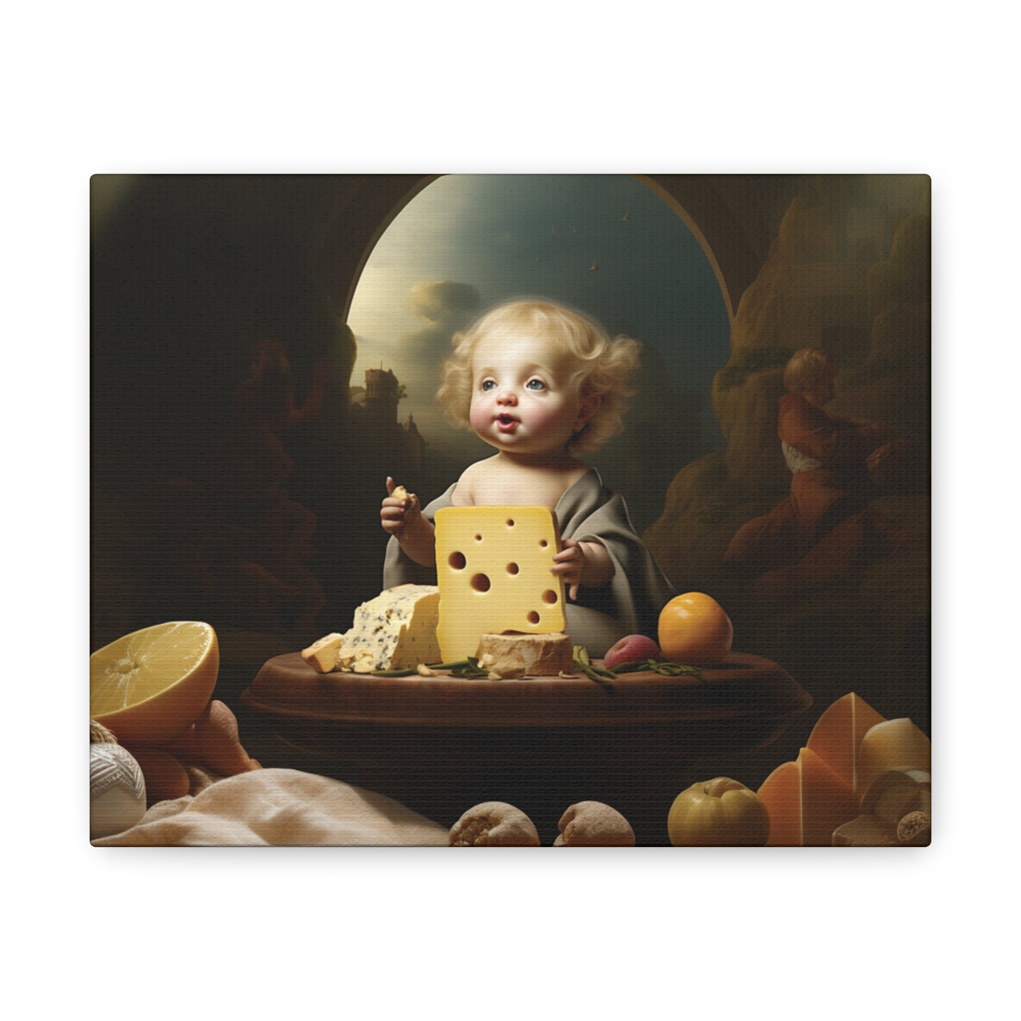 Holy Baby Jesus Cheesus: the Divine Cheeseboard Canvas Gallery Wraps - Etsy