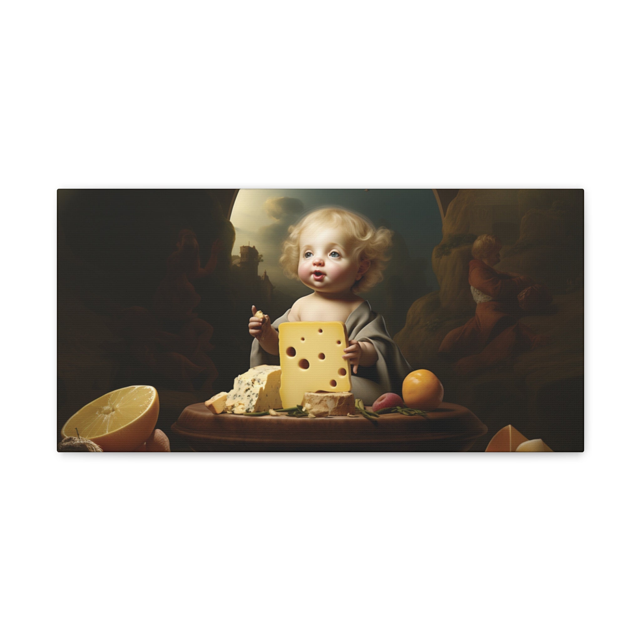 Holy Baby Jesus Cheesus: the Divine Cheeseboard Canvas Gallery Wraps - Etsy