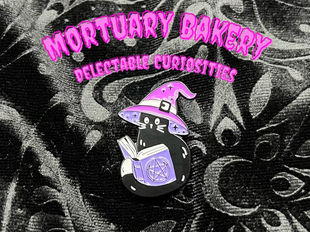 Wizard Cat Pin, Cat Pin, Cat Enamel Pin, Witch Pin, Witch Cat Pin ...