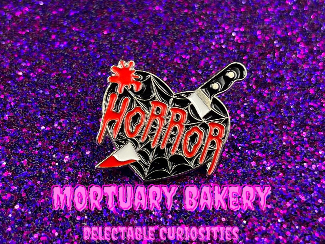 Horror Pin, Horror, Enamel Pin, Spooky Pin, Knife Pin, Spider Web Pin ...