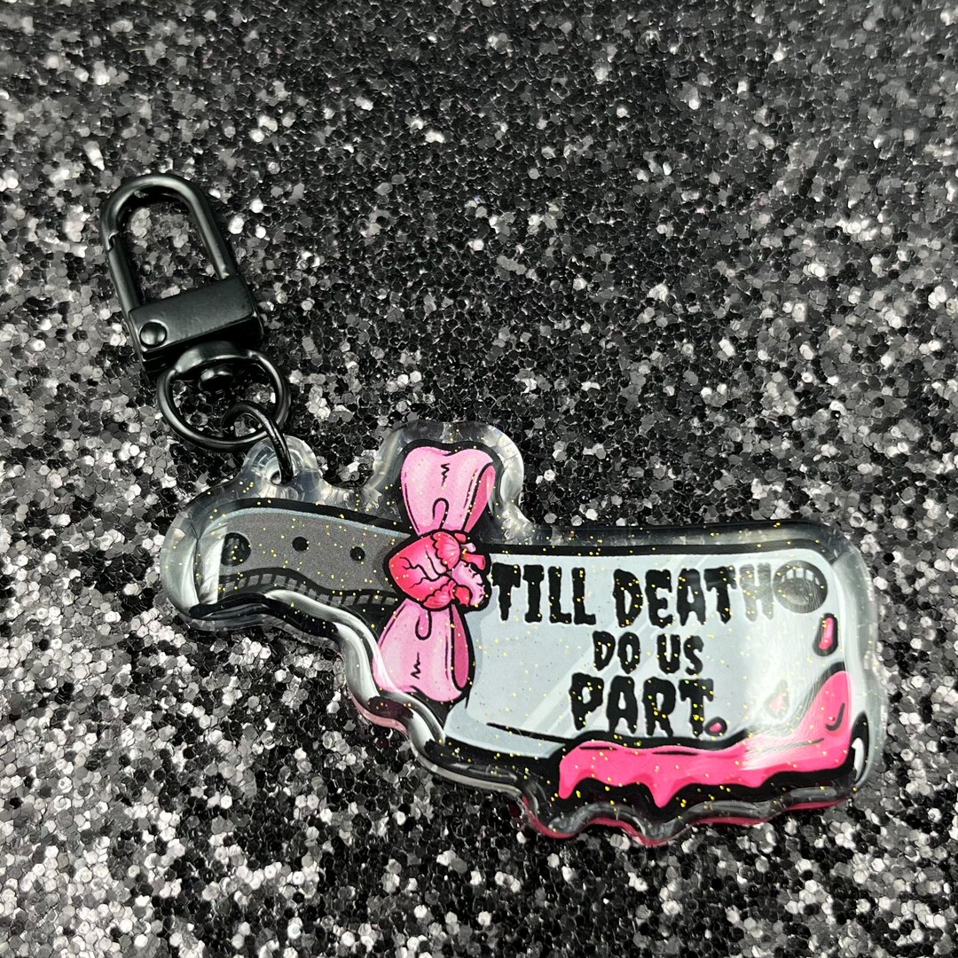 Till Death Do Us Part, Marriage Keychain, Knife Charm, Anniversary ...