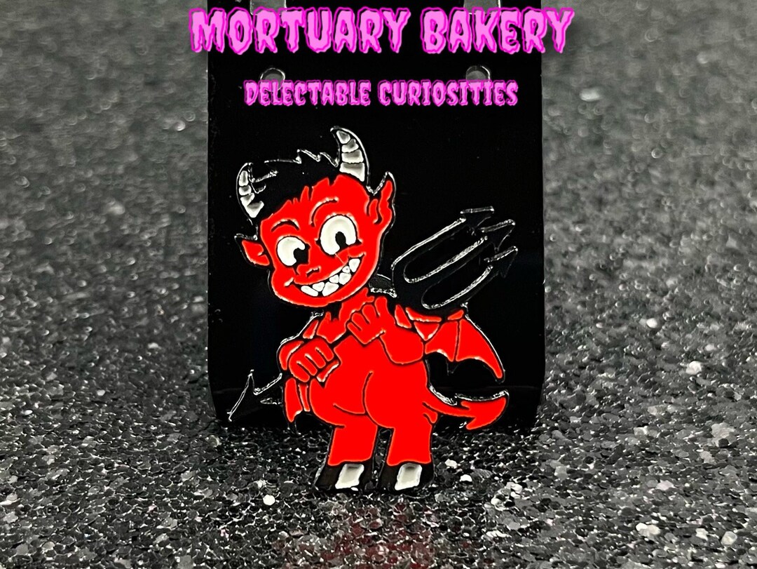 Devil Pin, Enamel Pin, Devil, Satan, Red Devil Pin, Red Devil, Pitch ...