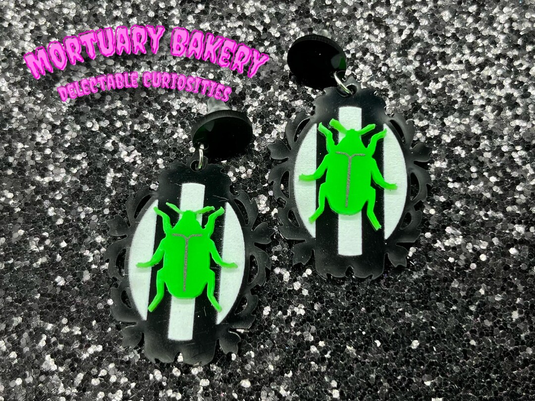 Beetle Earrings, Bug Earrings, Insect, Insect Earrings, Halloween ...