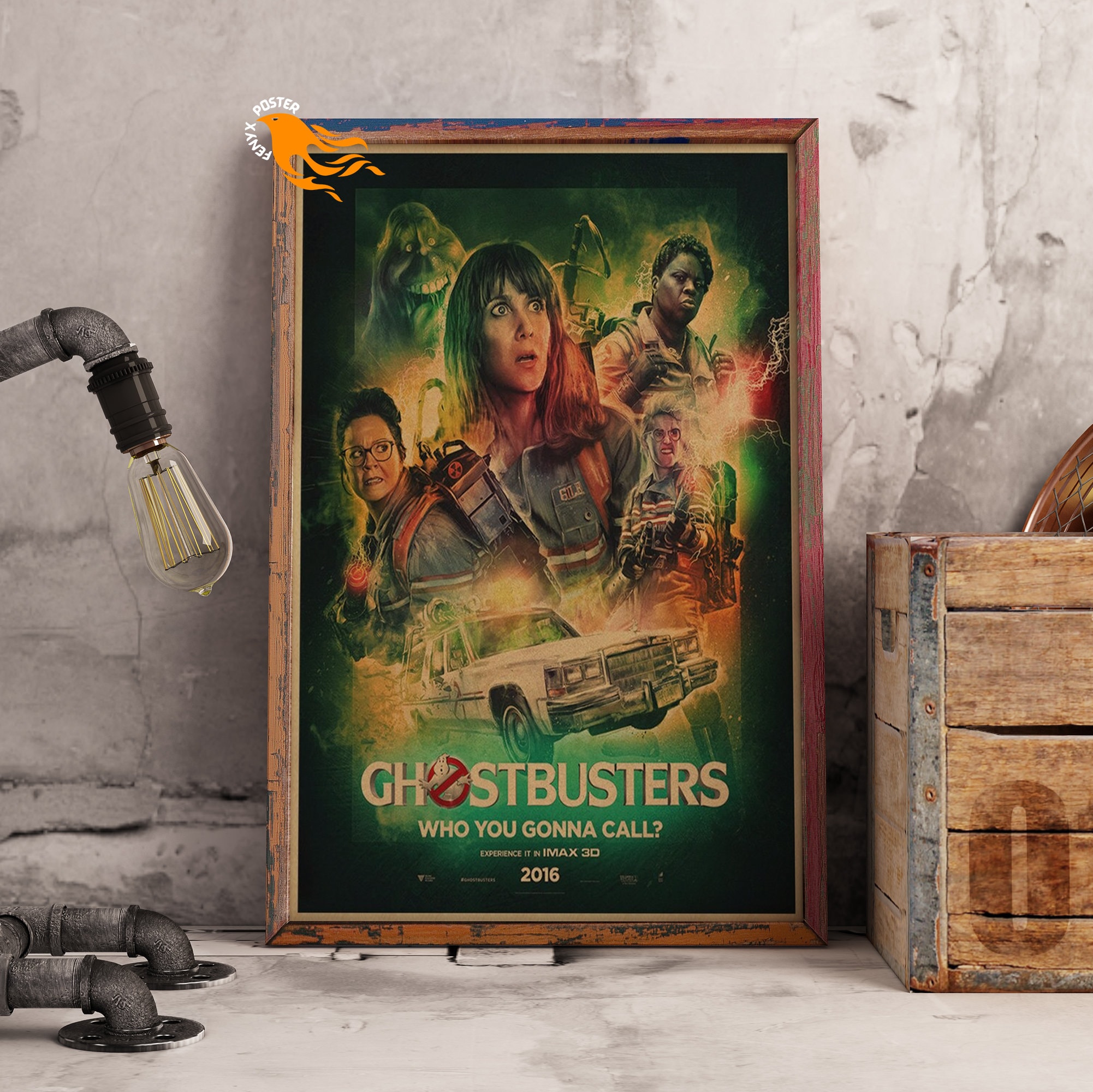 Ghostbusters Retro Poster, Kraft Paper Print, Movie Wall Art Gift #2 ...