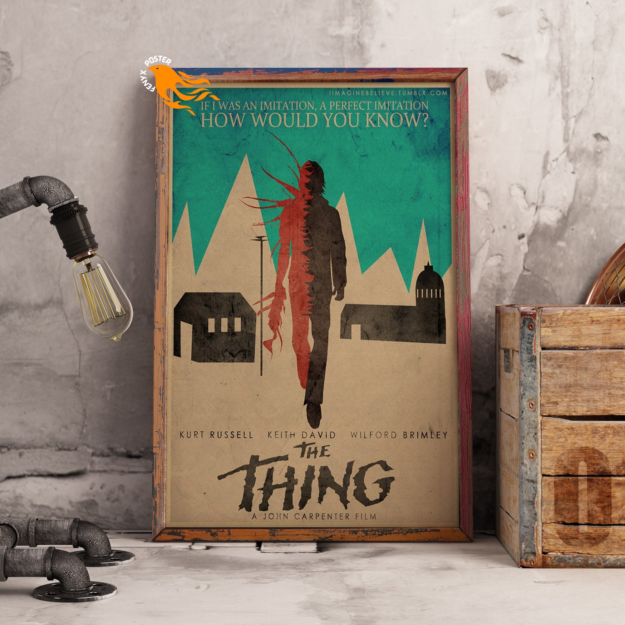 The Thing Retro Poster Kraft Paper Print Movie Wall Art Gift - Etsy
