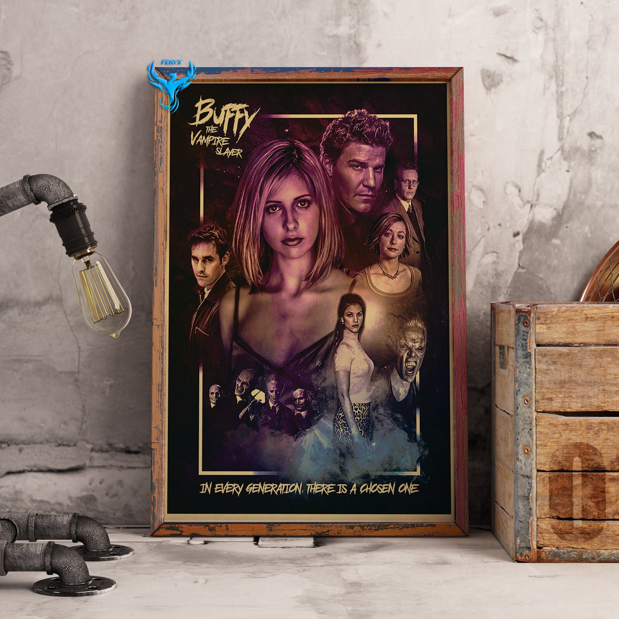 Buffy the Vampire Slayer Retro Poster, Kraft Paper Print, TV Series ...