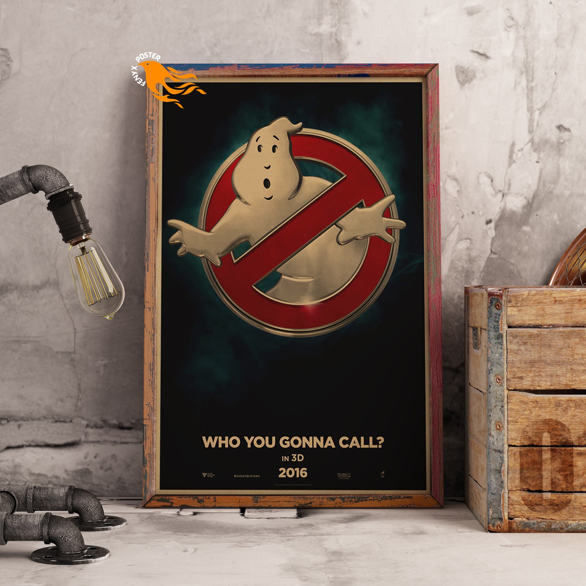 Ghostbusters Retro Poster, Kraft Paper Print, Movie Wall Art Gift #2 ...