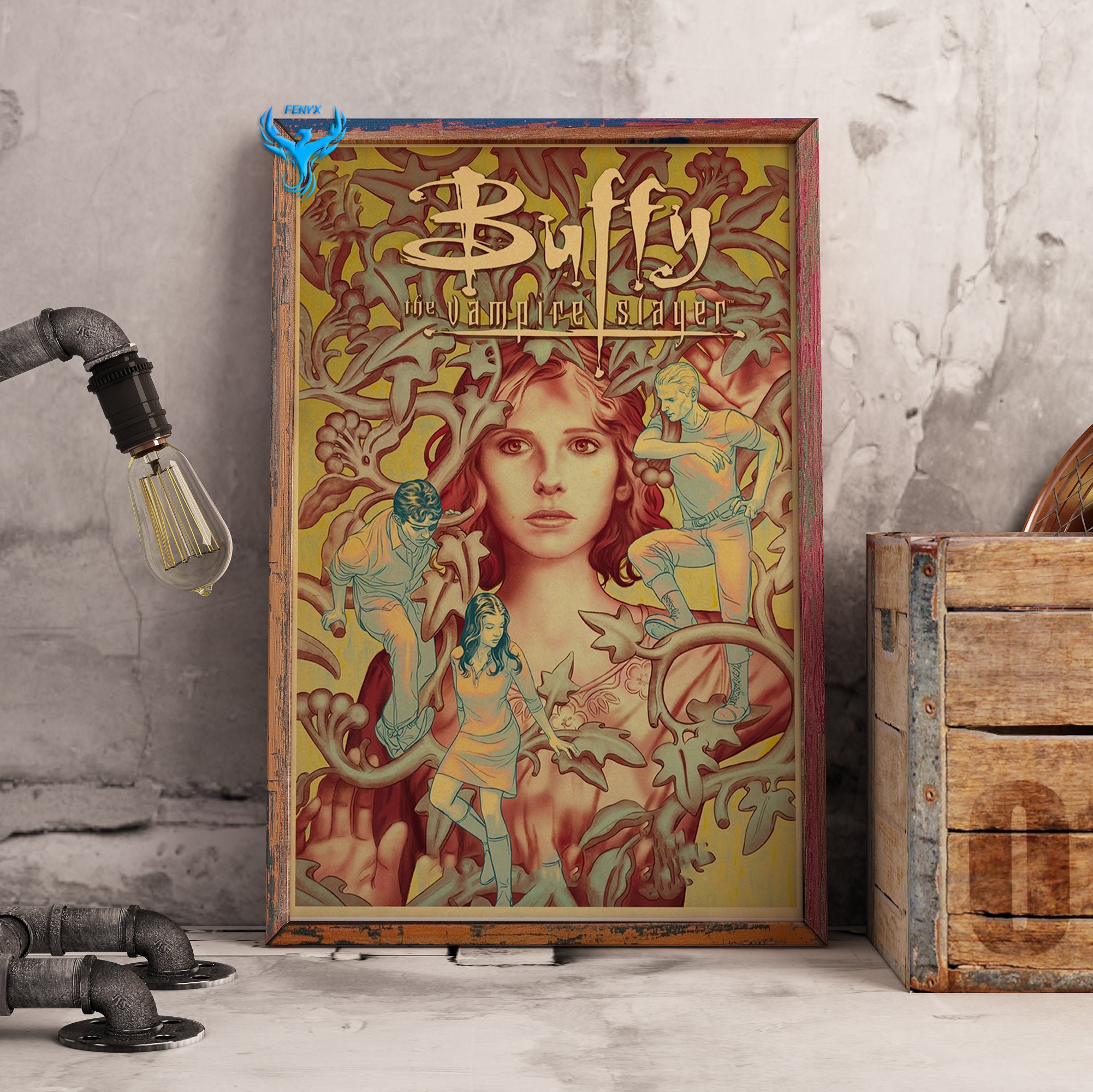 Buffy the Vampire Slayer Retro Poster, Kraft Paper Print, TV Series ...