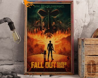 Fallout Poster, New Vegas Wall Art, Premium Canvas Print, Game Fan Gift ...