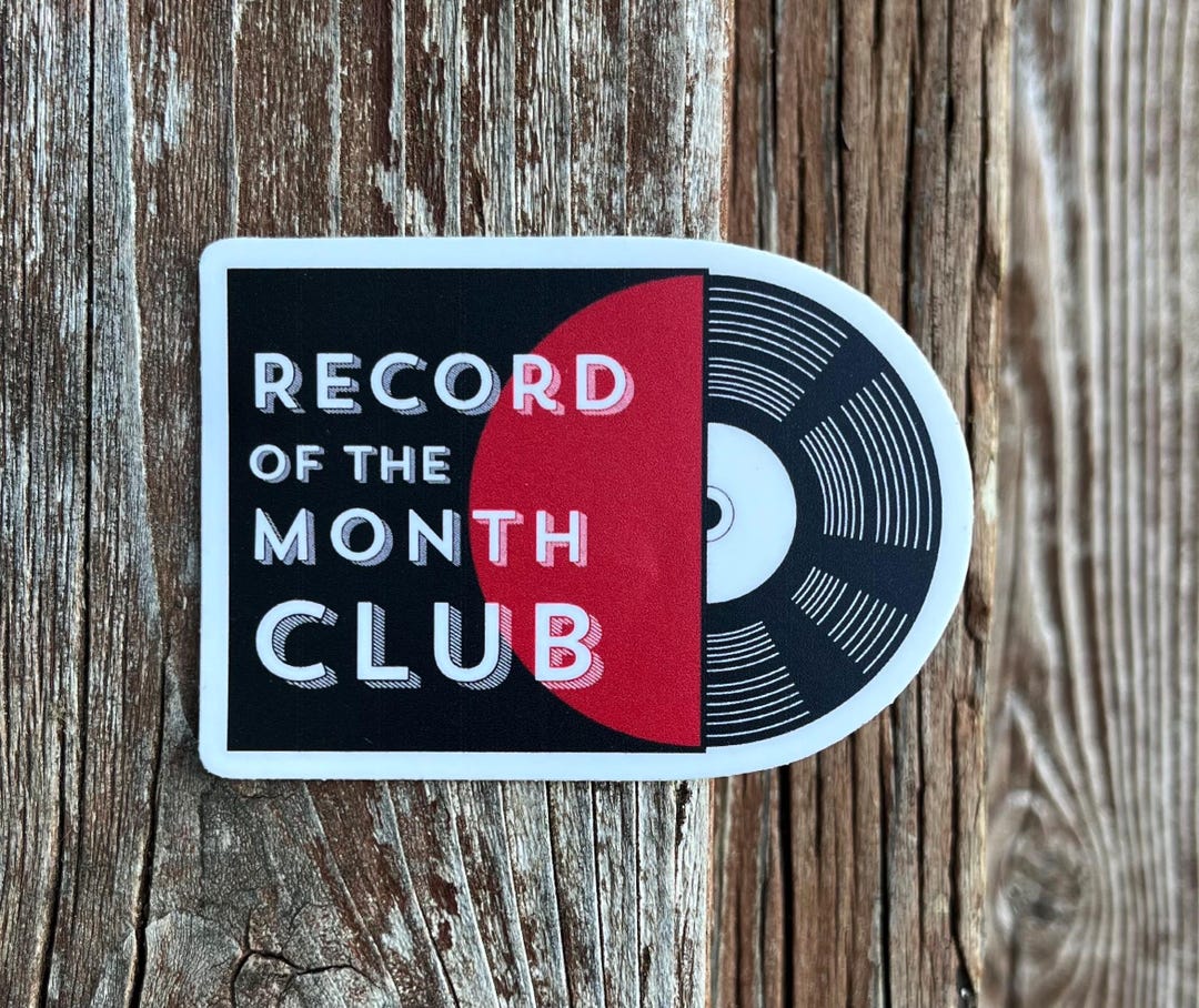 Vinyl Sticker - Record of the Month Club - Free Domestic Shipping - Etsy