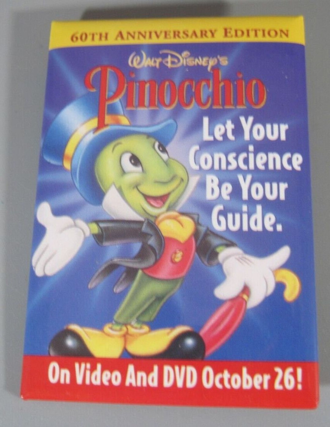 Walt Disney's Pinocchio Let Your Conscience Be Your Guide Pin - Etsy