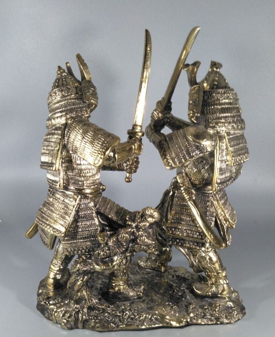 Large Duelling Samurai Warriors Statue Figurine Masterpiece - Etsy