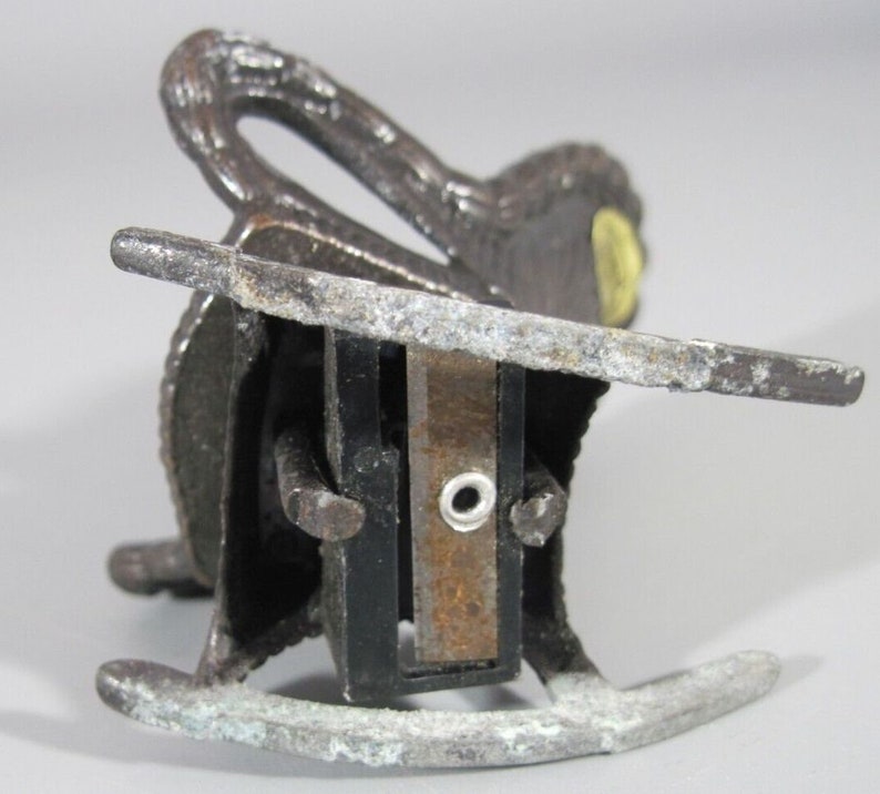 Vintage 2 1/2-inch Metal Rocking Chair Pencil Sharpener Labeled Kong ...