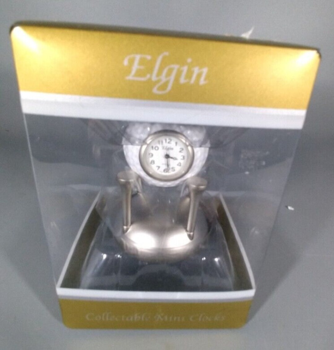 Elgin Golf Ball Mini Quartz Clock Golfing Collectible Sports - Etsy