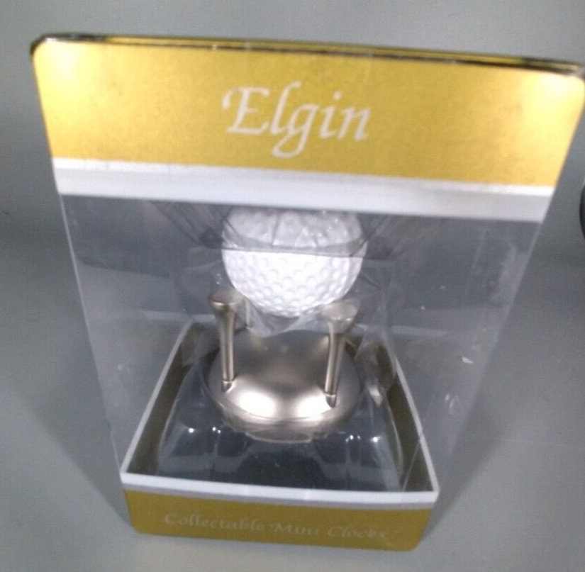 Elgin Golf Ball Mini Quartz Clock Golfing Collectible Sports - Etsy