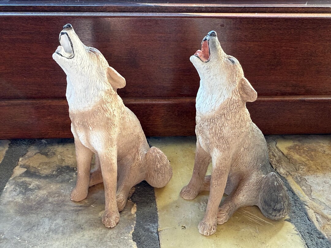 Vintage “stone Critters” Coyote Figurine - Etsy