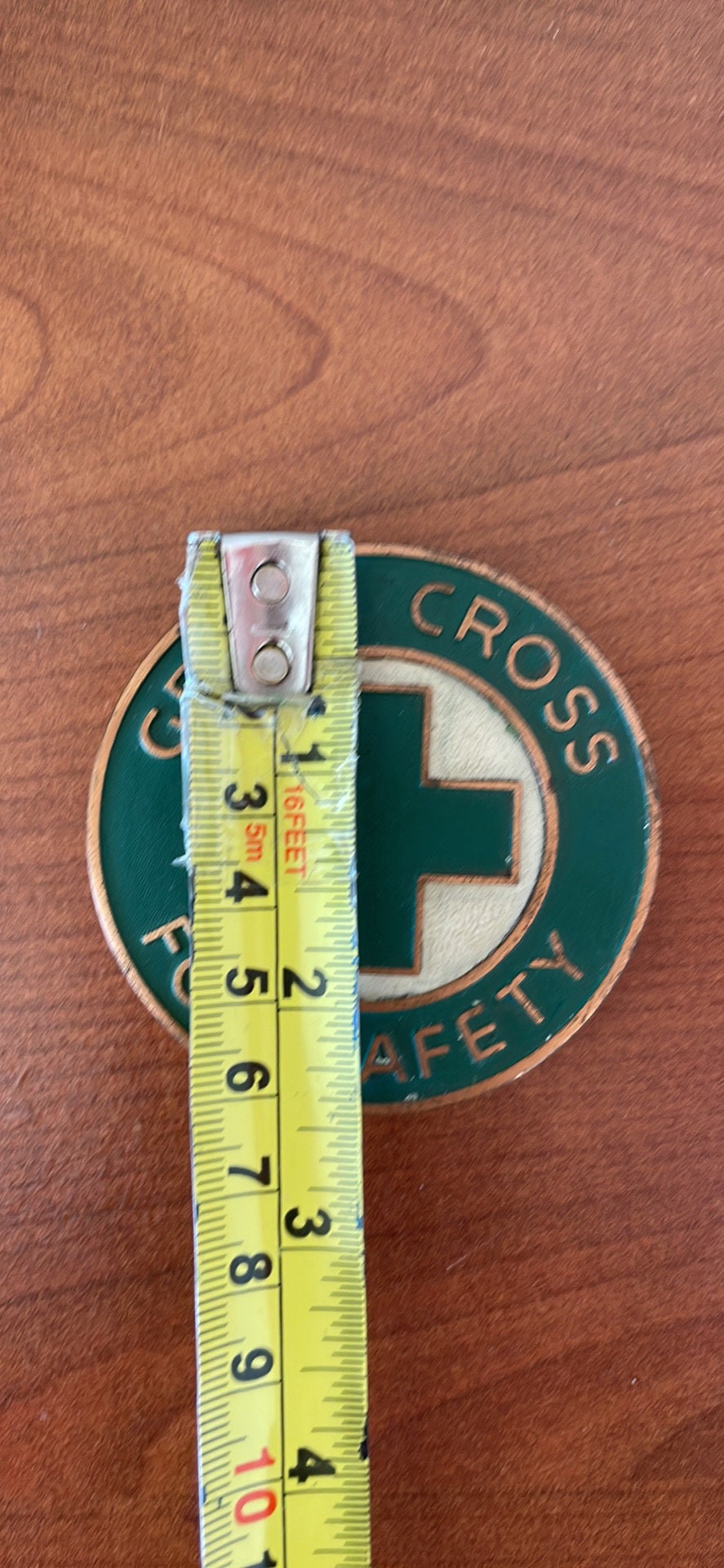 Vintage Green Cross for Safety Brass Paperweight - Etsy