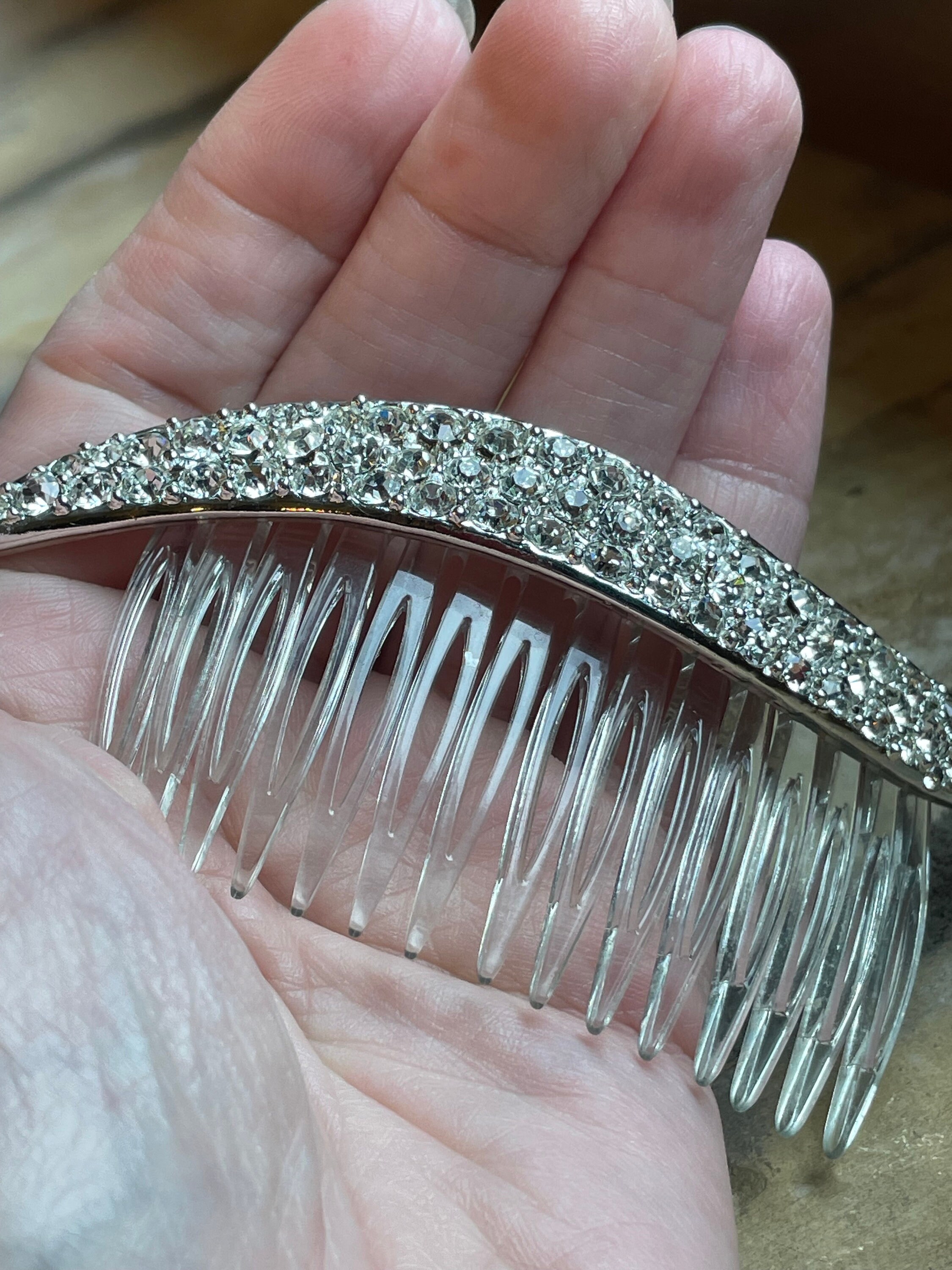 Gorgeous Vintage Signed Ben-hur Hair Comb With Rhinestones Wedding ...