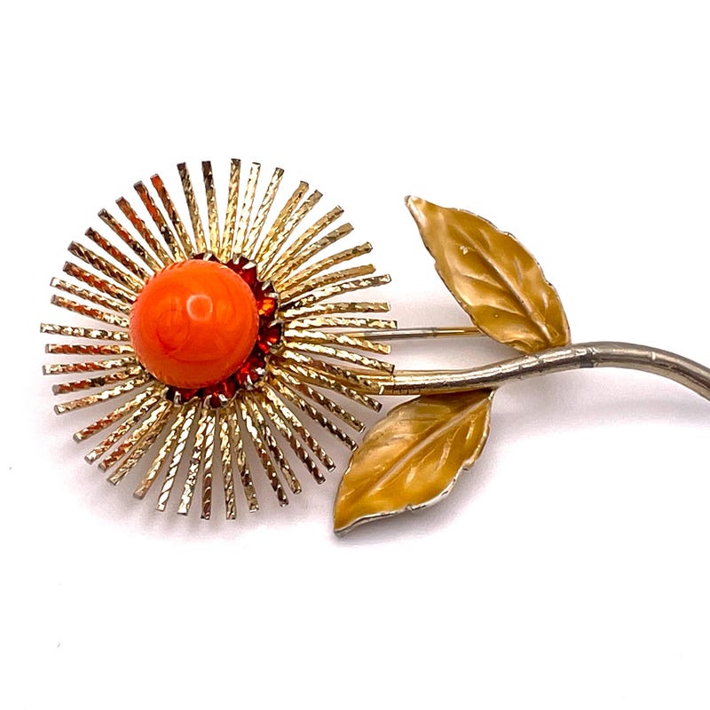 Orange Brooch - Etsy