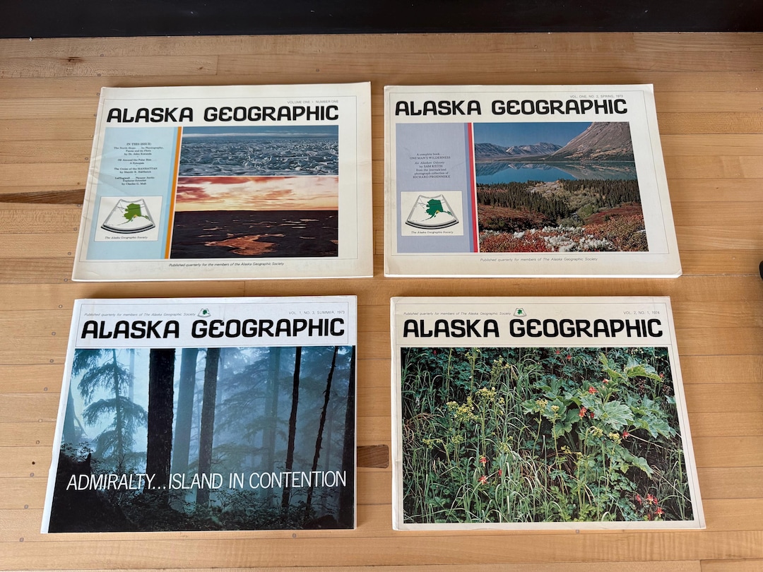 Vintage Alaska Geographic Magazines - 1973 and 1974 - First Issue! - Etsy