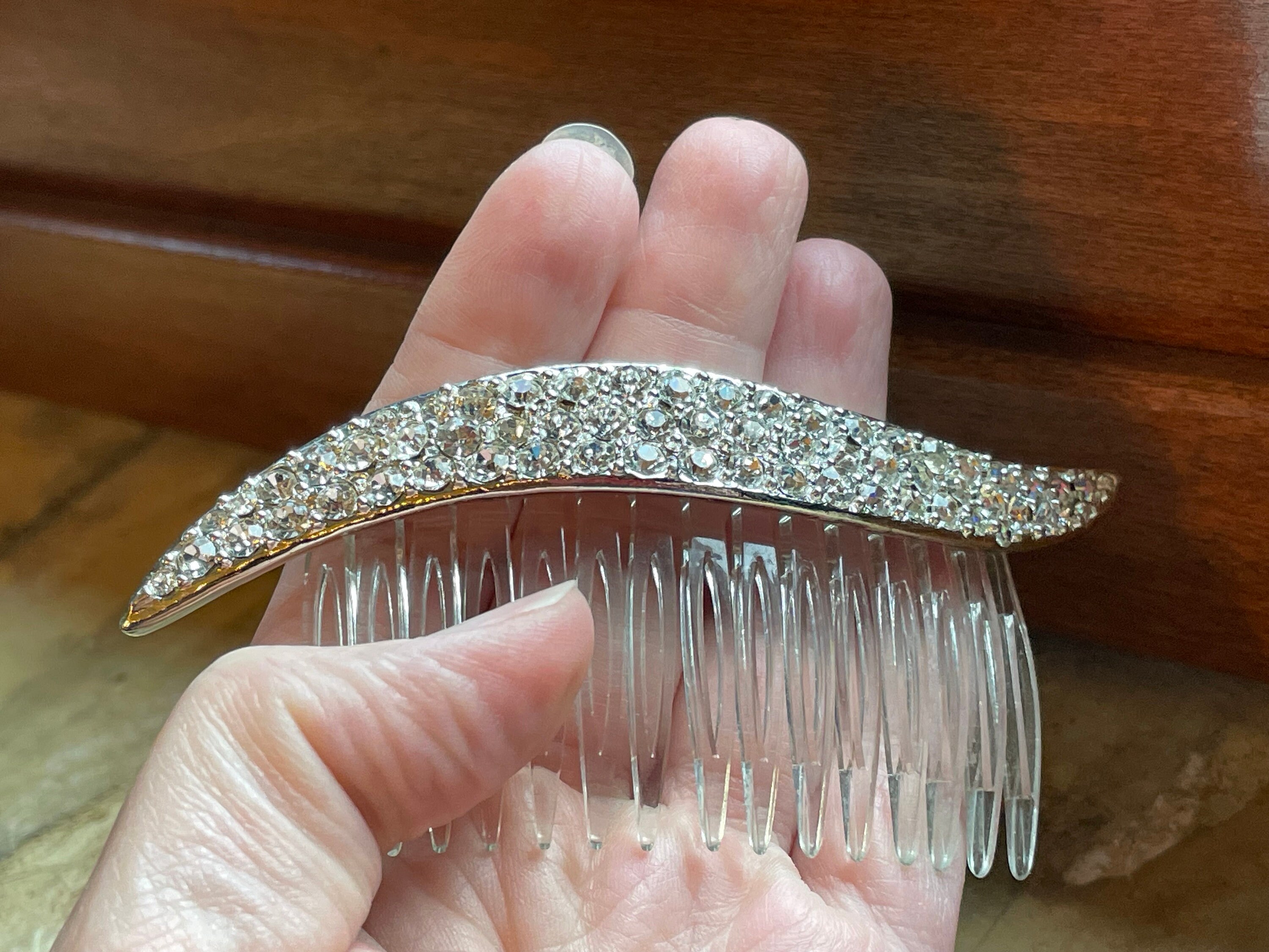Gorgeous Vintage Signed Ben-hur Hair Comb With Rhinestones Wedding ...