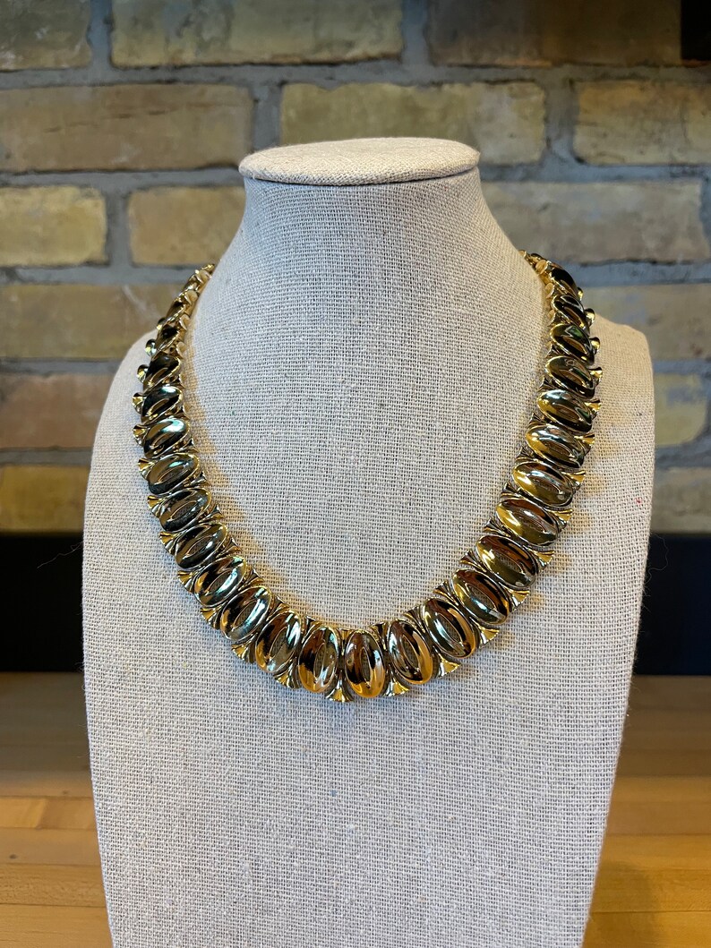 Vintage Lisner Gold Tone Choker Necklace - Adjustable - Etsy