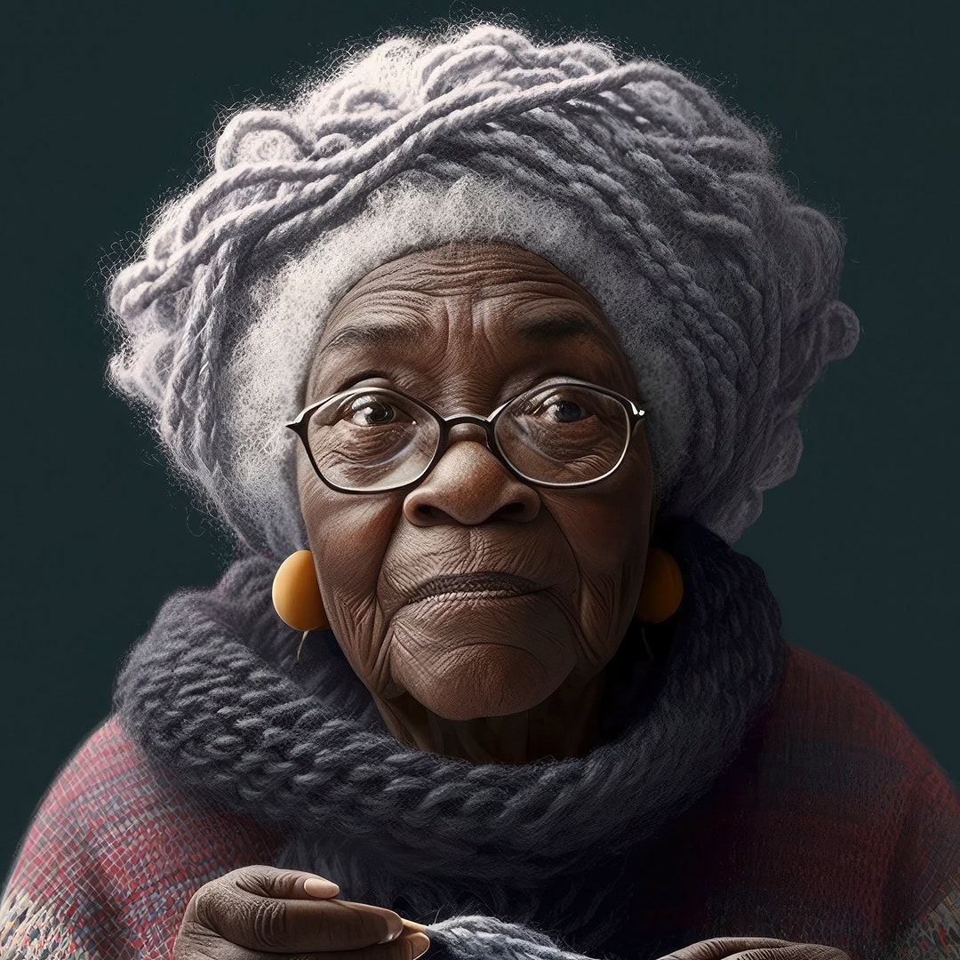 Granny Yarn - Digital Art - AI Generated - Wall Art - Etsy