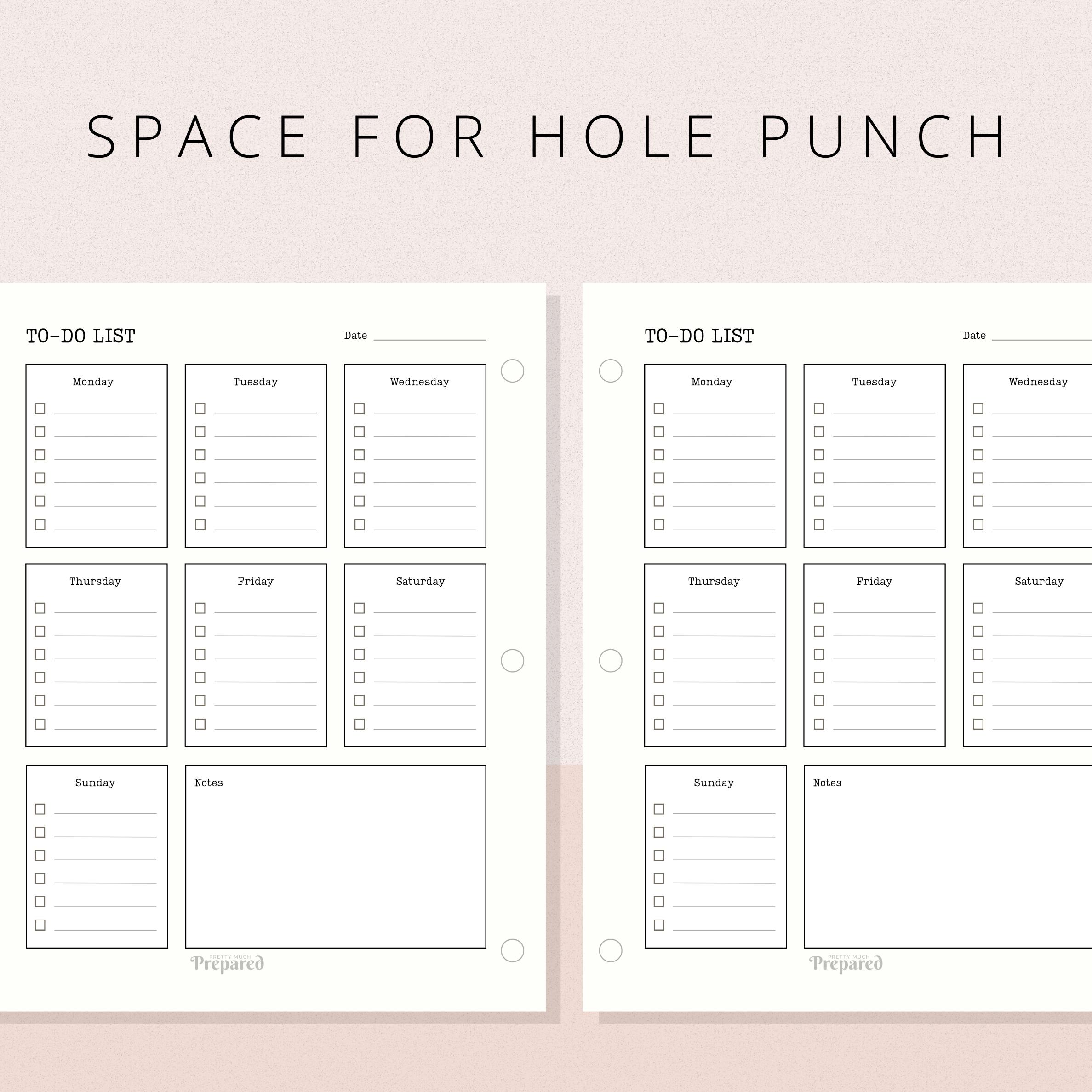 Weekly to Do List Printable Editable Daily Task Planner Template ...