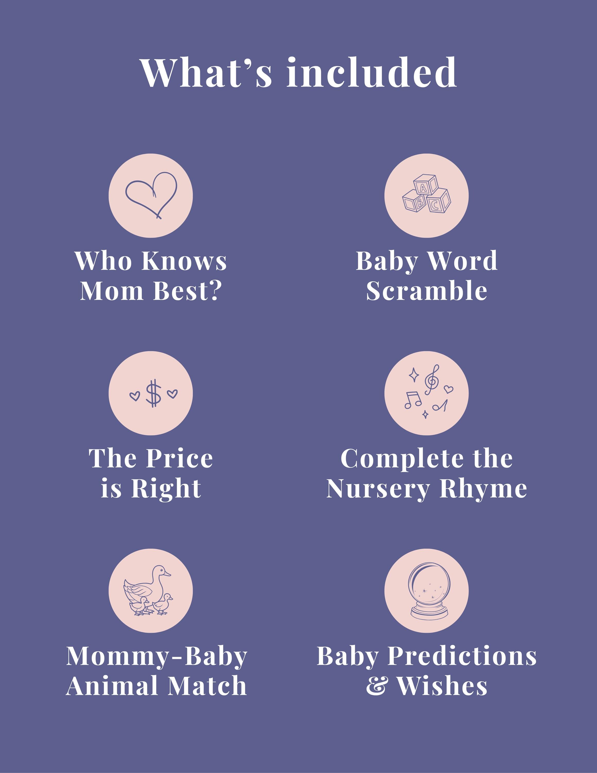 Printable Baby Shower Games Bundle Editable Templates for Baby Girl Boy ...