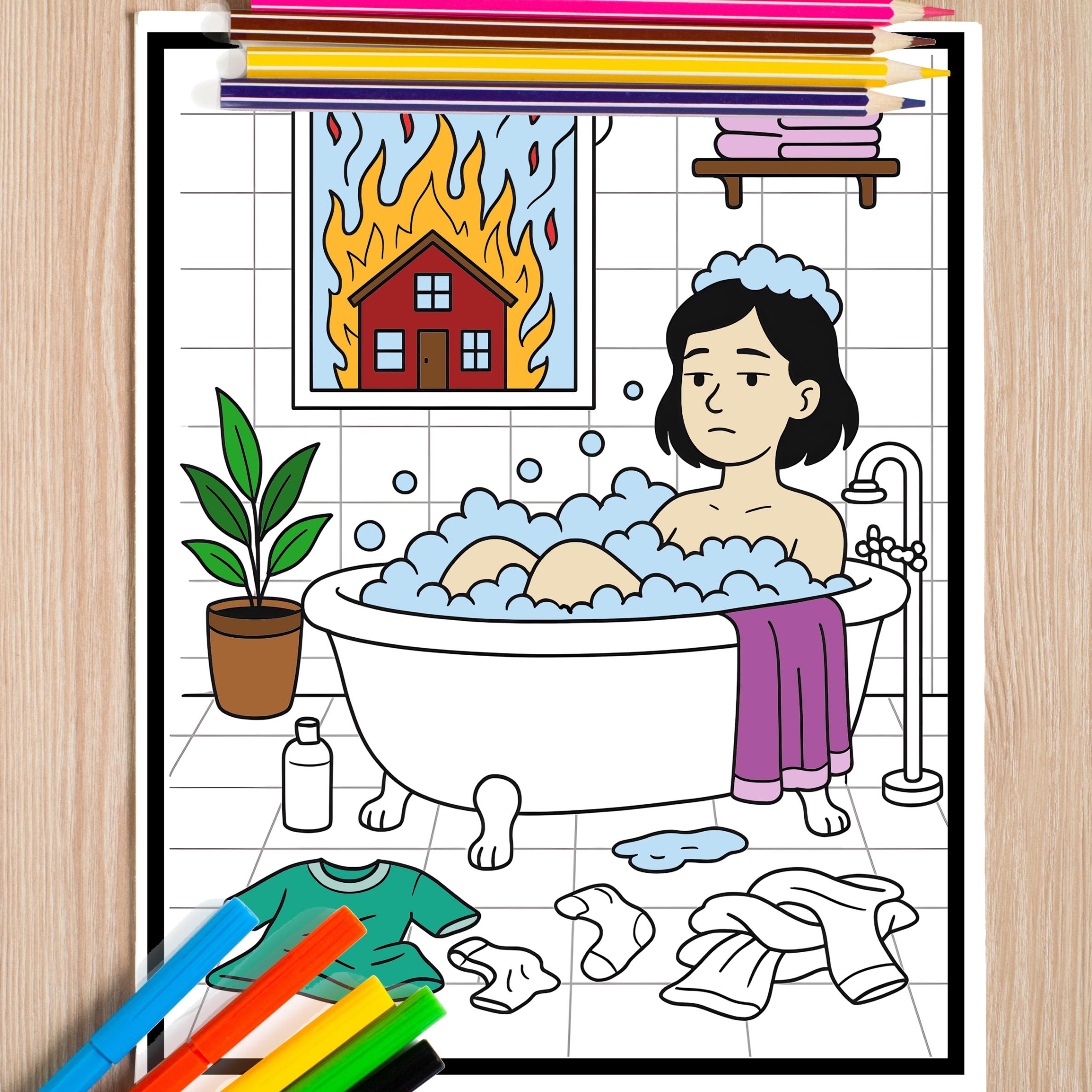 Funny Adult Coloring Pages for Moms Stressed Mom Gift Printable ...