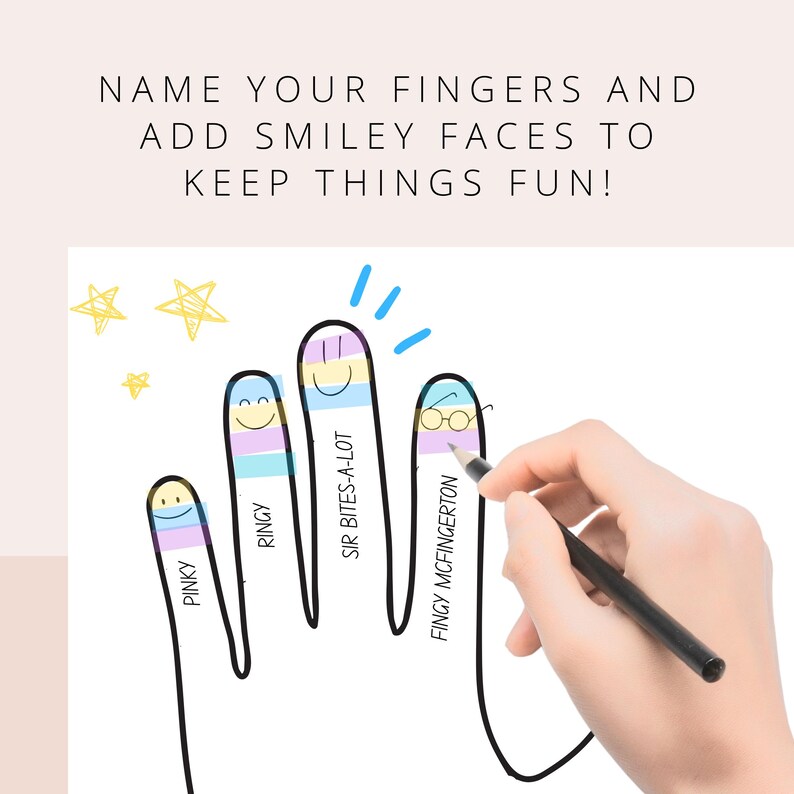 Stop Nail Biting Chart for Kid Teen Adult Printable Habit Tracker PDF ...